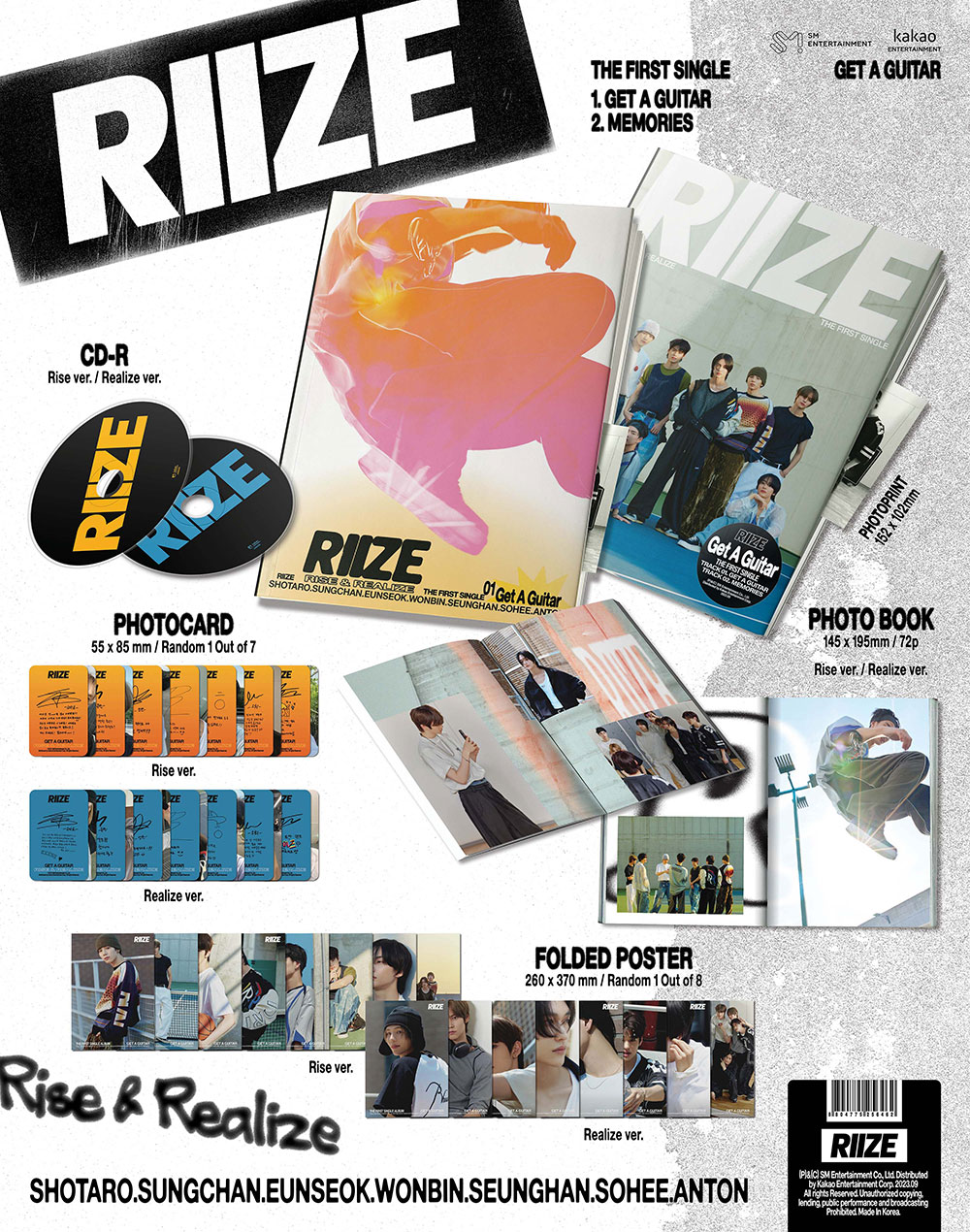 RIIZE - 1st Single [Get A Guitar] – KPOP Store in USA