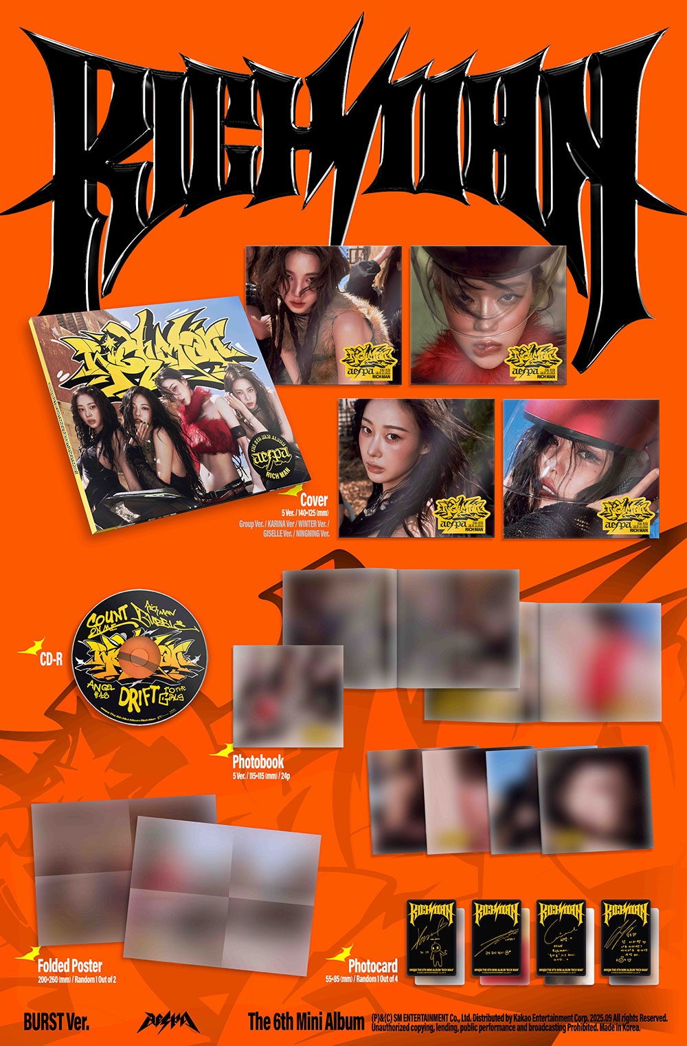 aespa The 6th Mini Album [Rich Man] (BURST Ver.) K-MONSTAR