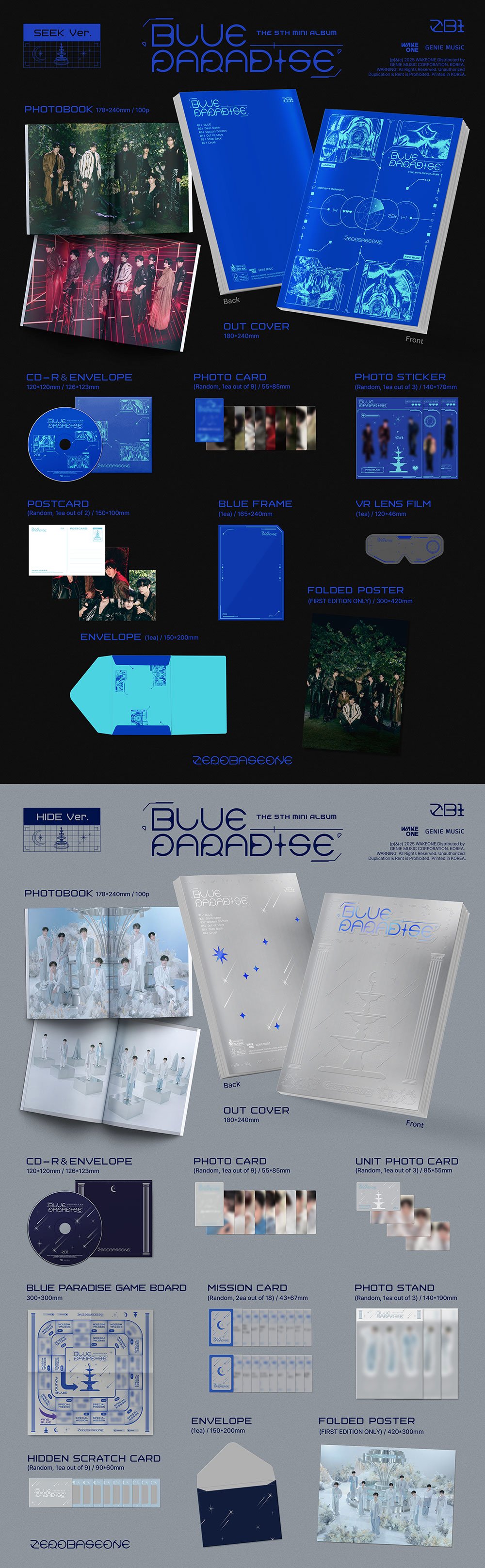 ZEROBASEONE - The 5th Mini Album [BLUE PARADISE] – KPOP Store in USA