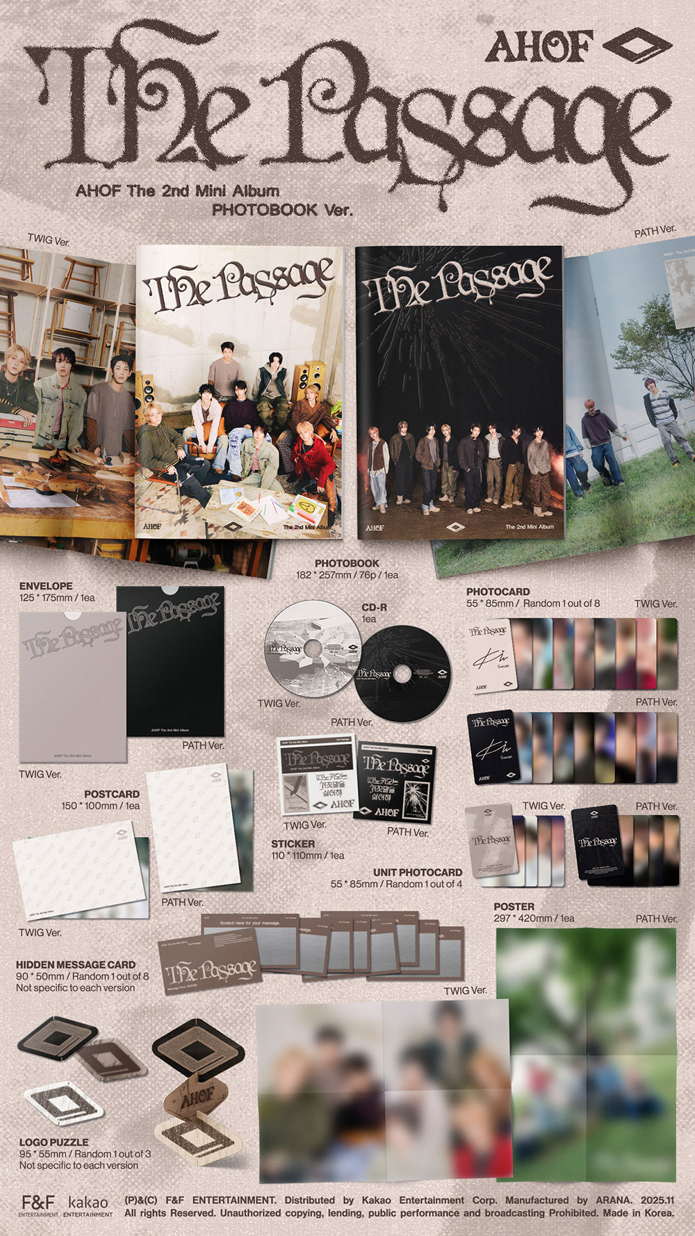 AHOF - 2nd Mini Album [The Passage] (PHOTOBOOK Ver.) – KPOP Store in USA