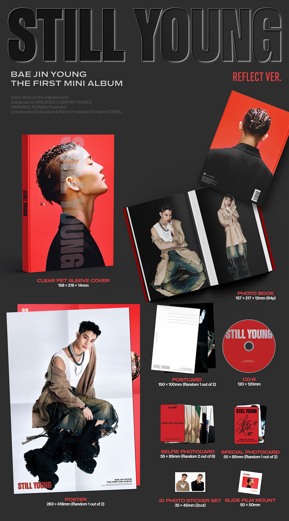 BAE JIN YOUNG + 1ST MINI ALBUM [STILL YOUNG] (REFLECT Ver.) K-MONSTAR