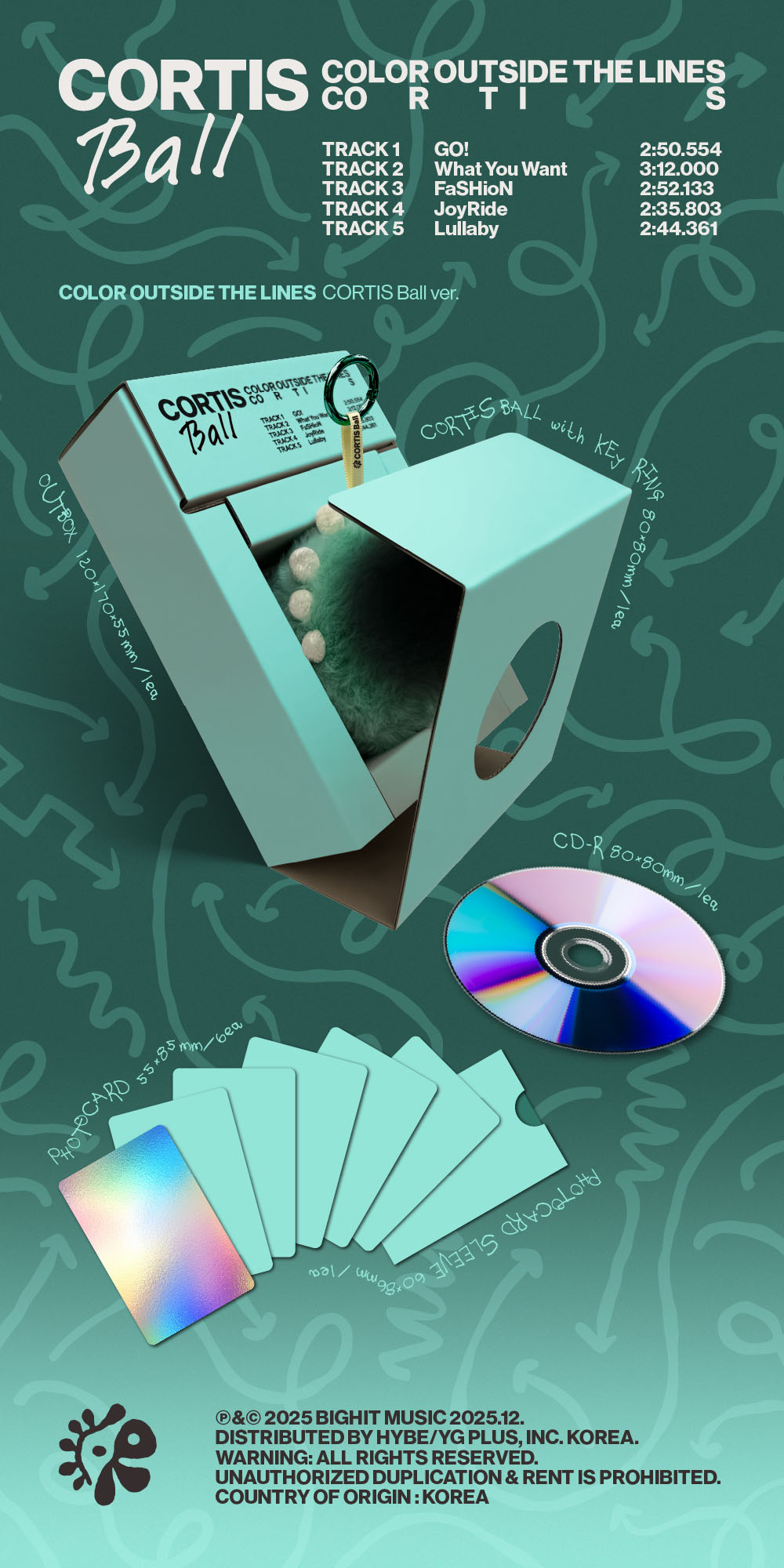 [PRE-ORDER] CORTIS - The 1st EP [COLOR OUTSIDE THE LINES] (CORTIS Ball ...