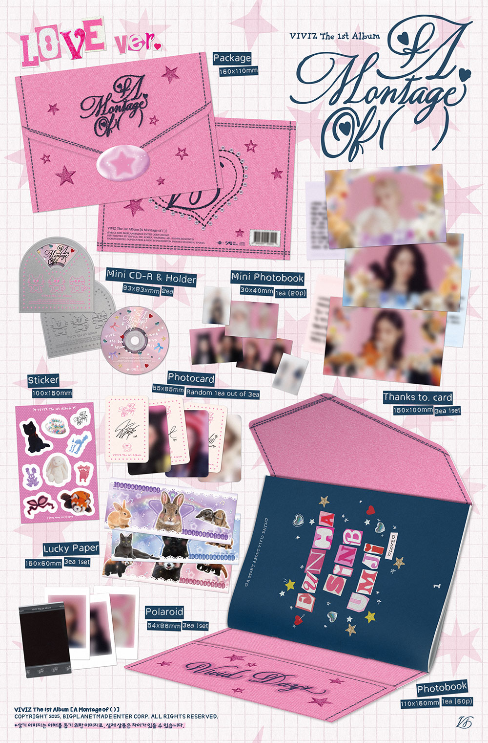 VIVIZ + The 1st Album [A Montage of ()] (LOVE ver.) K-MONSTAR
